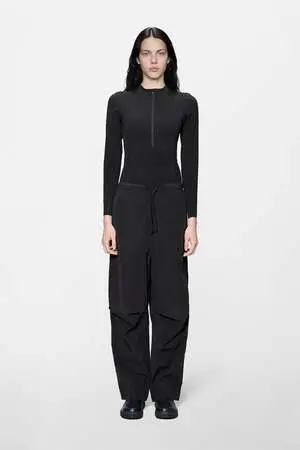 Rains Lightweight Woven Wide-leg Pants - Black