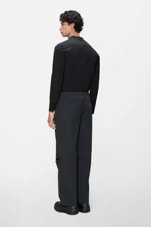 Rains Wide-leg Light Woven Pants With Action Pleats