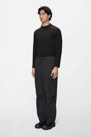 Rains Wide-leg Light Woven Pants With Action Pleats