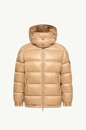 Moncler Maire Hooded Short Down Jacket - Beige