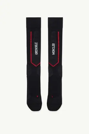 Moncler Technical Wool Blend Socks - Grey