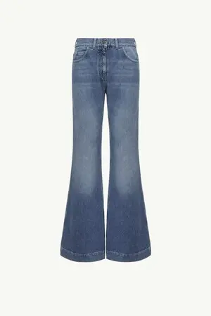 Moncler Wide Leg Denim Jeans - Blue