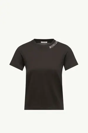 Moncler Sketch Logo Cotton T-shirt - Black