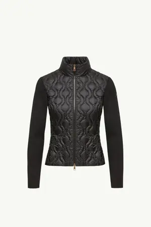 Moncler Cotton Padded Zip-up Cardigan With Quilted Detail
