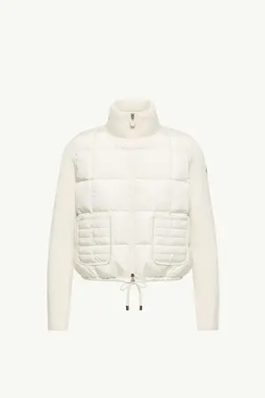 Moncler Quilted Zip-up Cardigan With Down-filled Front