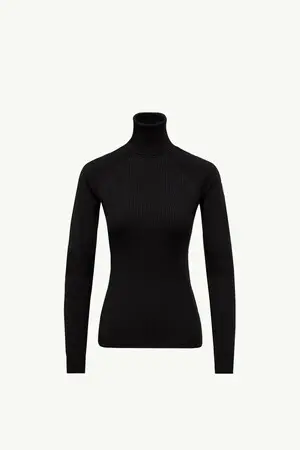 MONCLER MONCLER GRENOBLE Wool Blend Ribbed Turtleneck Sweater