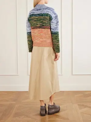 Stella McCartney Mélange Knitted Embroidered Wool Sweater - Multi