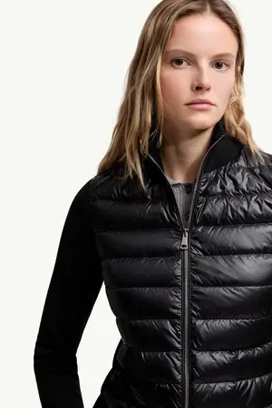 Moncler Padded Wool Zip-up Cardigan