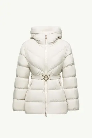 Moncler Brosse Diagonal-quilted Hooded Short Down Jacket