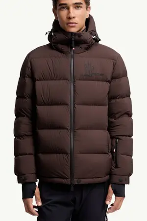 Moncler Isorno Hooded Insulated Ski Jacket - Brown