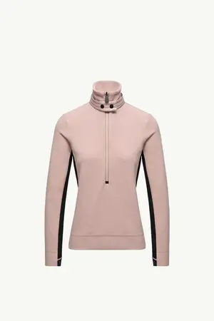 Moncler Half-zip Fleece Sweatshirt - Pink
