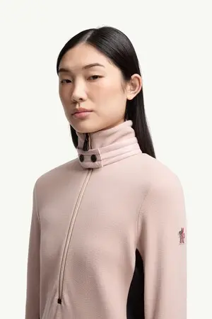 Moncler Half-zip Fleece Sweatshirt - Pink