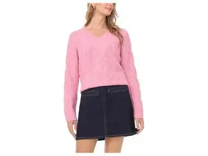 Vince Camuto Cable V-neck Pullover Sweater