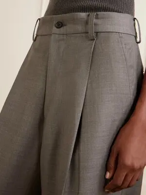 SSSTEIN Wool Pleated Wide-leg Pants