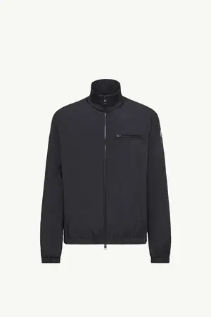 Moncler Danby Jacket With Zip-up And Stand Collar - Black