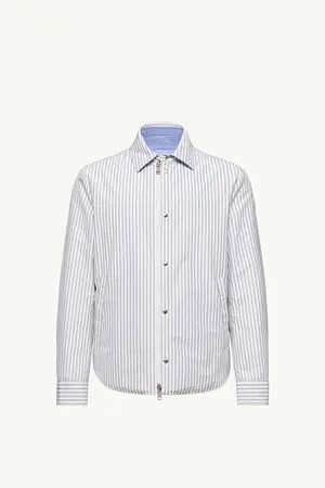 Moncler Crescent Reversible Down Shirt Jacket - White
