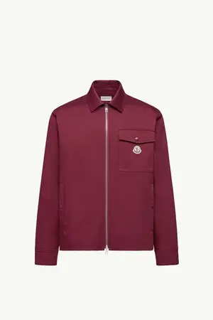 Moncler Cotton Blend Gabardine Shirt Jacket - Red