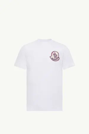 Moncler Logo Cotton T-shirt - White