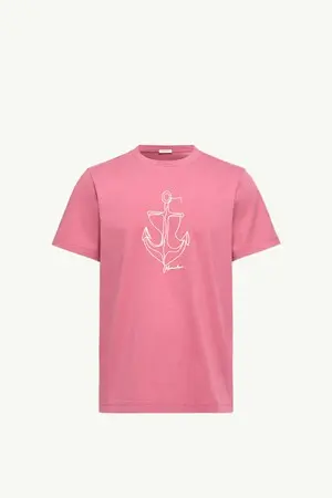 Moncler Embroidered Cotton T-shirt - Purple