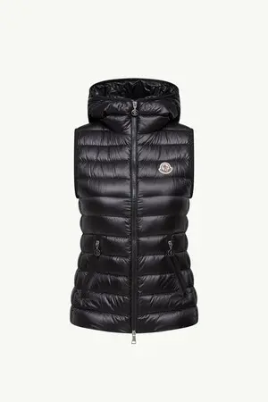 Moncler Glygosse Hooded Down Vest - Black
