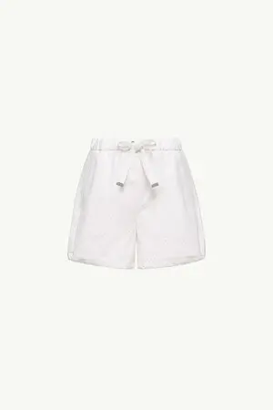 Moncler San Gallo & Cotton Poplin Shorts - White
