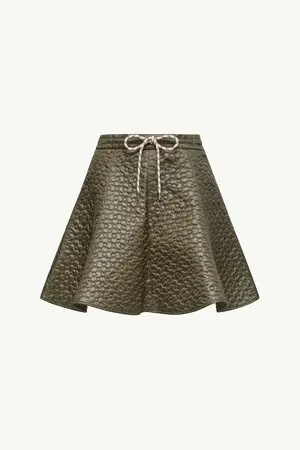 Moncler Quilted Mini Skirt - Green