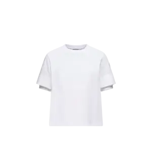 Moncler Cotton Jersey San Gallo T-shirt With Balloon Sleeves - White