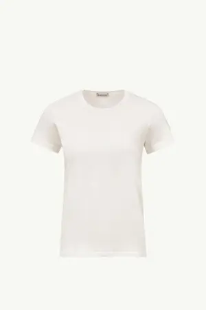 Moncler Logo Patch Cotton Jersey T-shirt - White