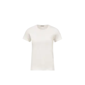 Moncler Logo Patch Cotton Jersey T-shirt - White