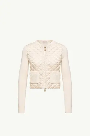 Moncler Geometric-quilted Zip-up Cardigan