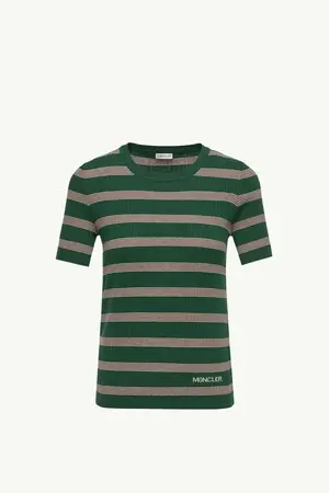 Moncler Striped Cotton T-shirt - Multicolor