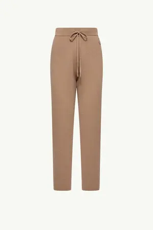 Moncler Wool & Cashmere Blend Cropped Jogging Pants - Beige