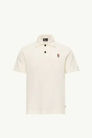 Moncler Logo Patch Polo Shirt - White