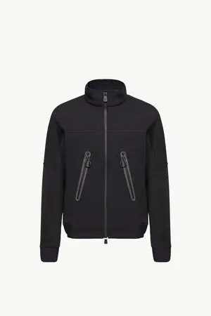 Moncler Logo Zip-up Sweatshirt - Black