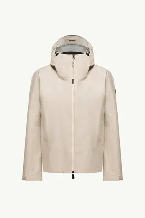 Moncler Chartres Linen Blend Hooded Jacket - Beige