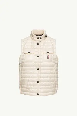 Moncler Gumiane Hooded Down Vest - White