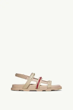 Moncler Vera Isla Leather Sandals - Beige