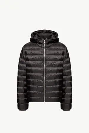 MONCLER + RICK OWENS Ziplock" Hooded Short Down Jacket - Black