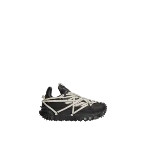 MONCLER + RICK OWENS Trailgrip Megalace Leather Sneakers - Black