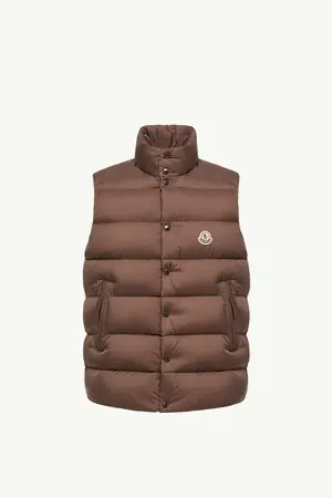 Moncler Tibb Down Vest - Brown