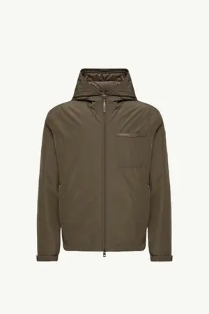 Moncler Austerin Hooded Short Down Jacket - Green