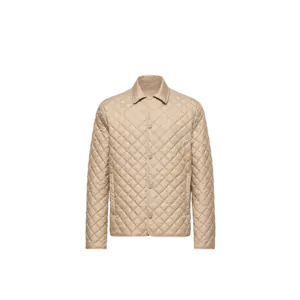 Moncler Avrelie Diamond Quilted Padded Shirt Jacket - Beige