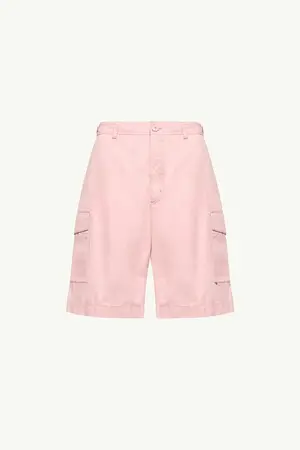 Moncler Gabardine Cargo Shorts - Pink