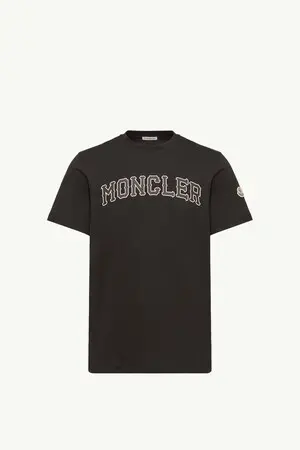 Moncler Logo Cotton T-shirt - Black