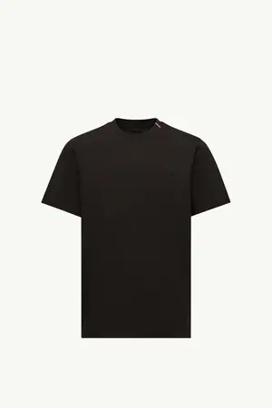 Moncler Logo Cotton T-shirt - Black