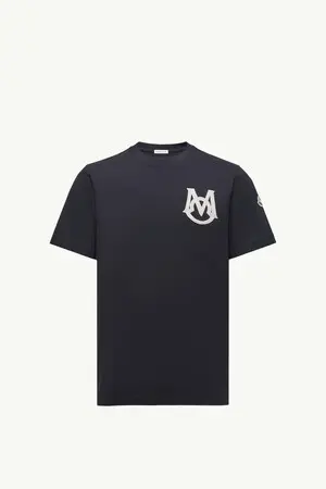 Moncler Monogram Cotton T-shirt - Blue
