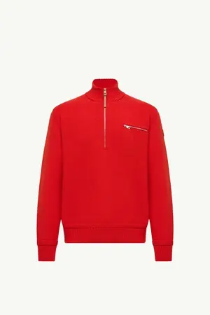 Moncler Wool & Cashmere Blend Turtleneck Sweater - Red