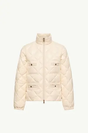 Moncler Lavaret Short Down Jacket - White