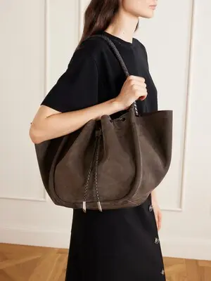 Proenza Schouler Ruched Suede Tote - Gray