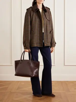 BLAZÉ MILANO Chausie Checked Wool Trench Jacket